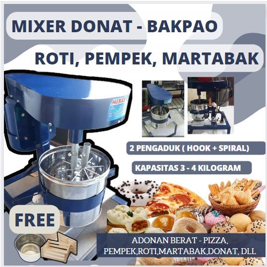 Jual Mesin Adonan Martabak Manis mixer donat 2 kg mixer roti 2kg mixer ...