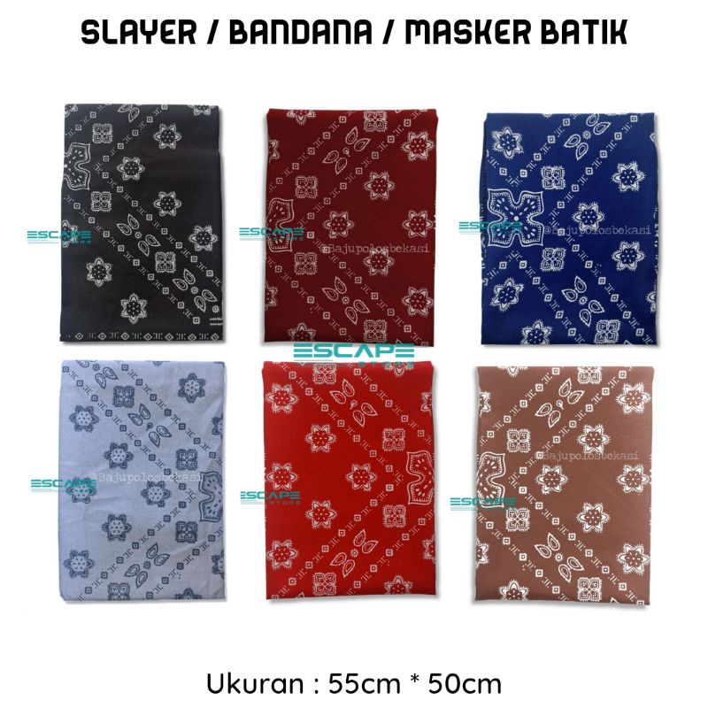 Jual Slayer batik multifungsi bandana batik masker batik syal batik ...
