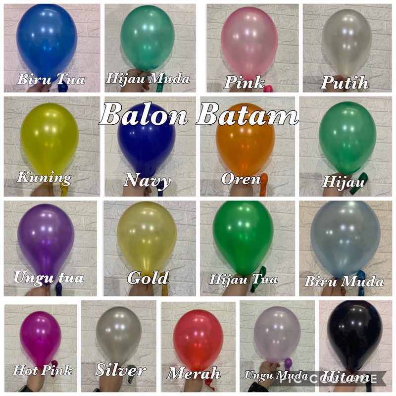 Jual Balon latex Metalik 5 inch satuan | Shopee Indonesia