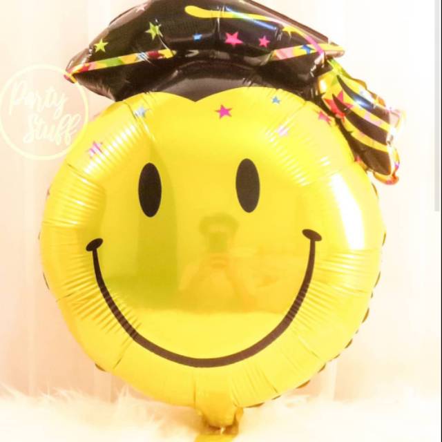 Jual Balon Smiley Graduation ( Jual balon huruf angka helium gas alat ...