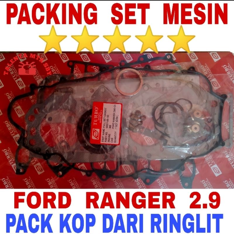 Jual PACKING FULL SET MESIN FORD RANGER 2.9 PACK KOP / HEAD BAHAN ASBES ...
