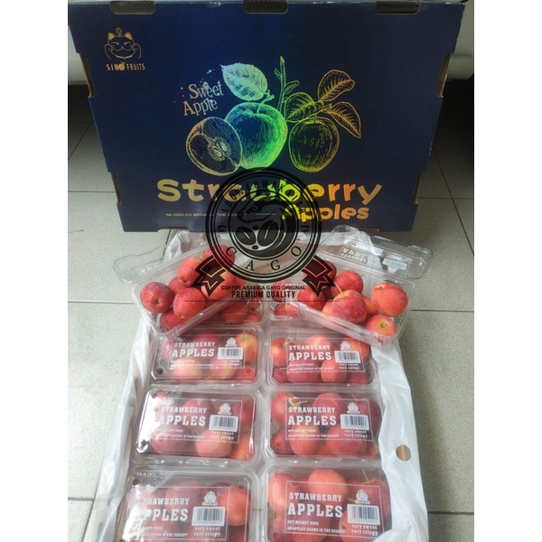 Jual Apel Candy / Strawberry Apple 1 Dus (10 Pack, 8 Pack) Fresh Import ...