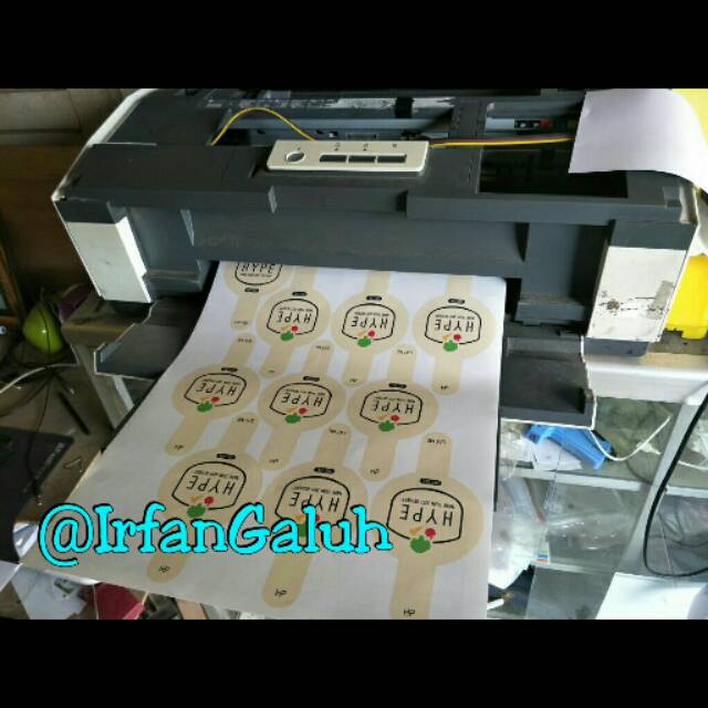 Jual Bahan Sticker Vinyl Inkjet A4 Printer biasa Putih dan Transparan ...