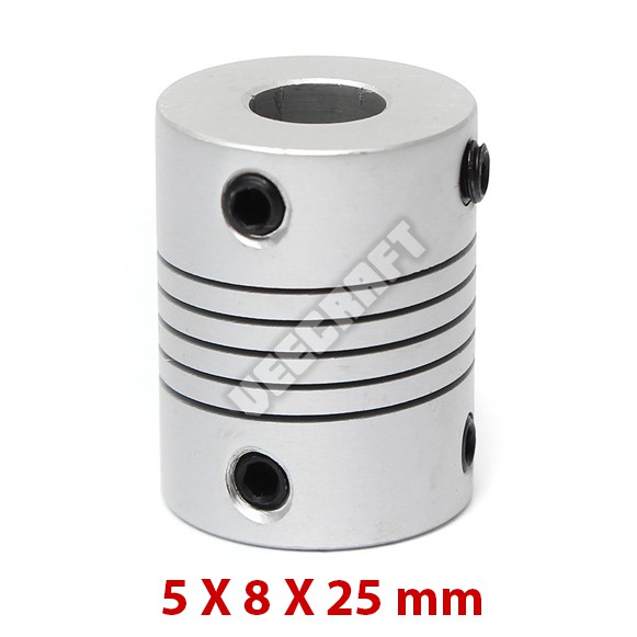 Jual Flexible Coupling 5x8mm - Motor Jaw Shaft Coupler 5mm To 8mm ...