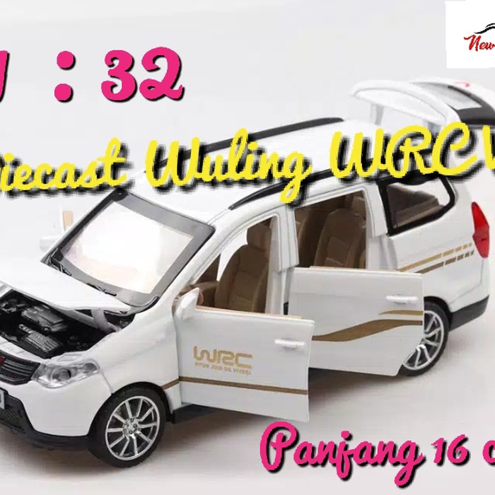 Jual Unik DIECAST MOBIL WULING WRC VAN WHITE PANJANG 15 CM 1:32 BODY ...