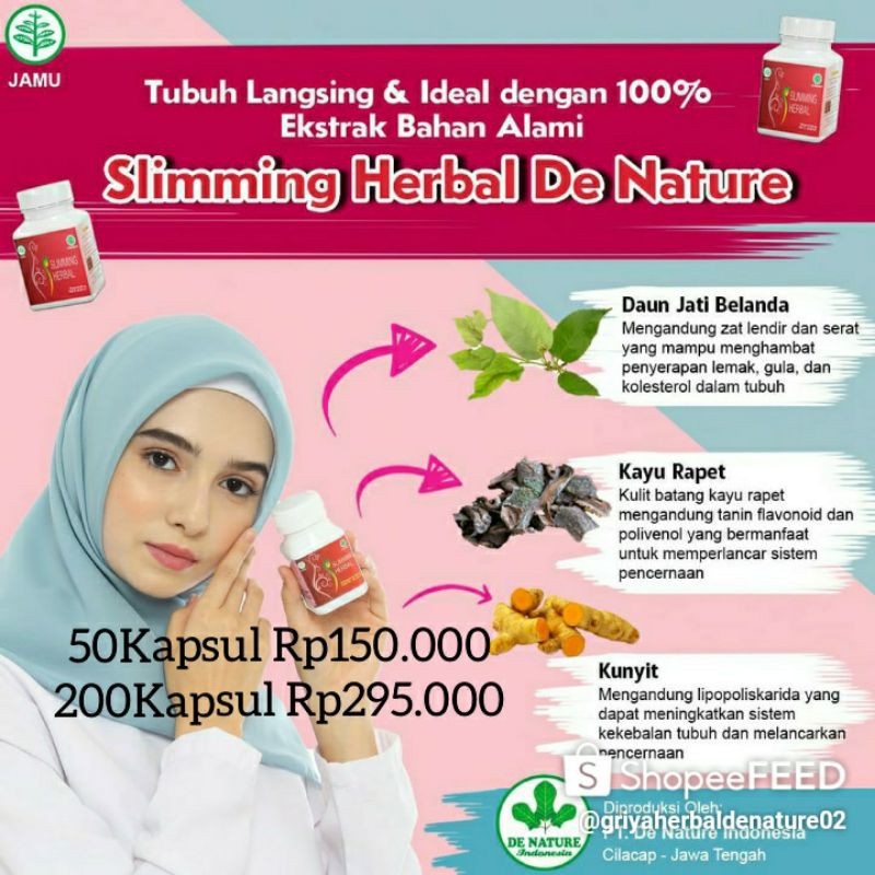 Jual Pelangsing Slimming Herbal Penurun Berat Badan Obat Diet Obat ...
