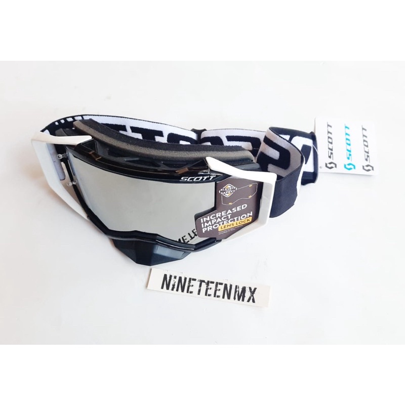 Jual GOGGLE CROSS SCOTT PUTIH HITAM FULLSET | Shopee Indonesia