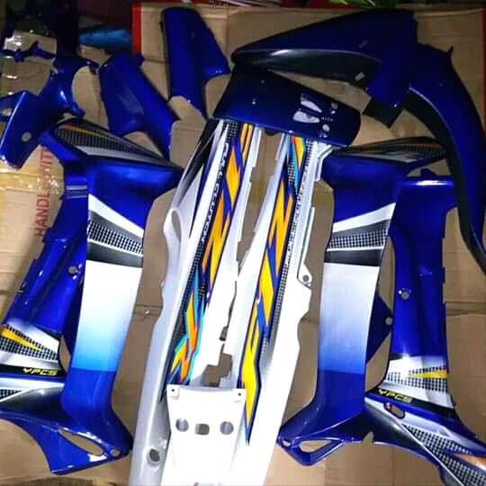 Jual full body halus motor yamaha fizr warna biru putih + stiker ...