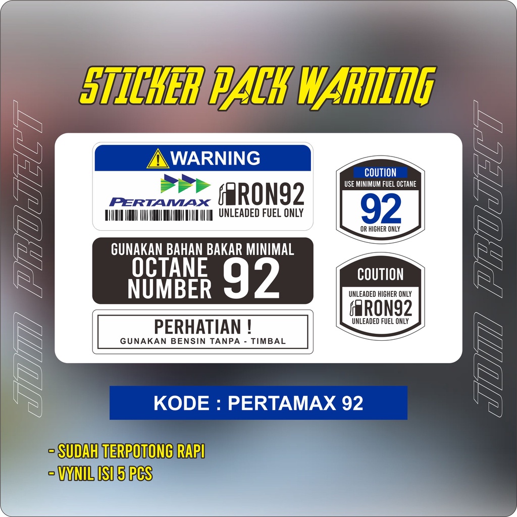 Jual Sticker Warning Pack Print&Cut Stiker Motor / Mobil | Shopee Indonesia