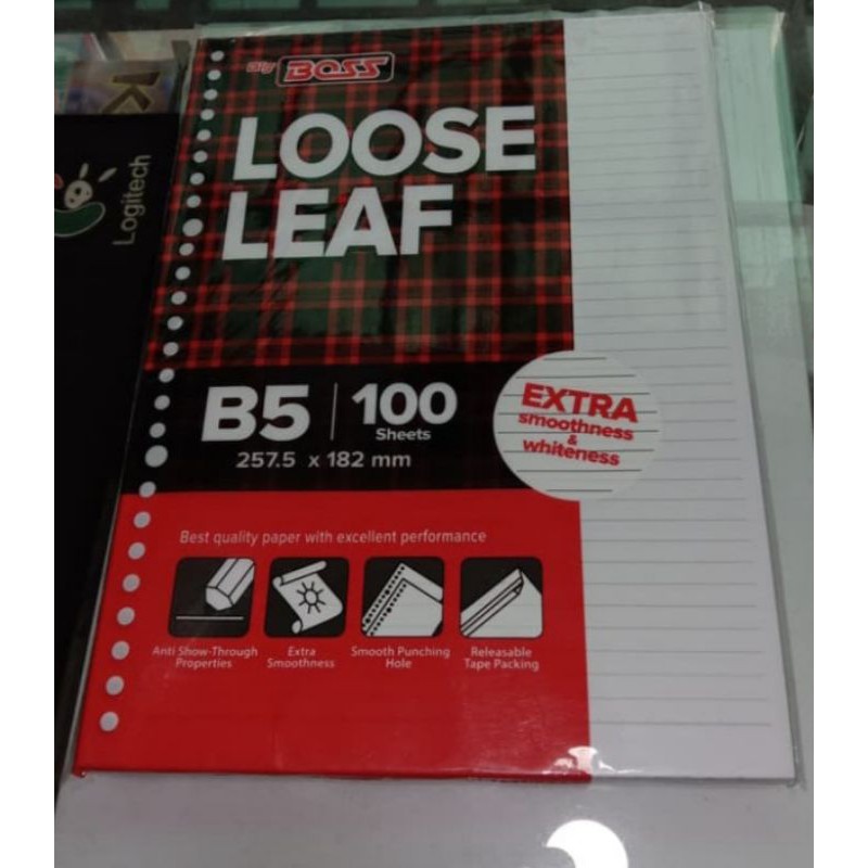 Jual Loose leaf/kertas file/kertas binder b5 polos bergaris isi 100lembar | Shopee Indonesia