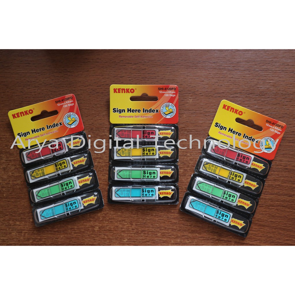 Jual Sign Here Kenko Isi 120 Sticky Note Penanda Tanda Tangan 4120FD ...