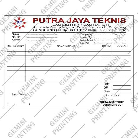 Jual Buku Tulis / Cetak Nota Murah - 2 Rangkap ( Custom ) Ukuran 1/3 ...