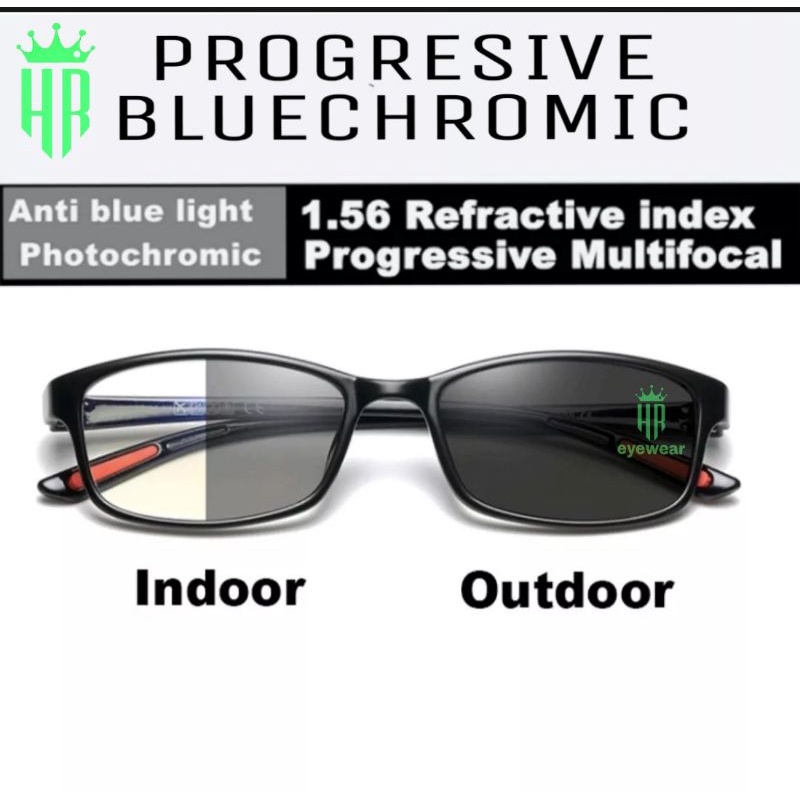 Jual Kacamata Progresif Photochromic Anti Radiasi frame lentur | Shopee ...