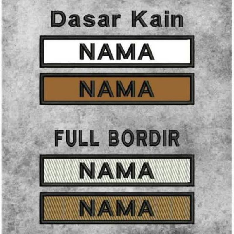 Jual Bordir nama - Bet nama Bordir nama siswa atribut sekolah nama dada ...