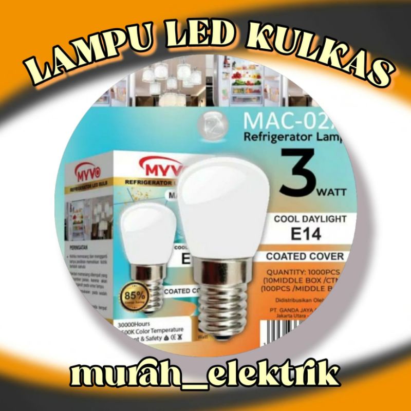 Jual LAMPU LED KULKAS 3W E12 MYVO /LAMPULED KULKAS 3W E14 MYVO /LAMPU TIDUR | Shopee Indonesia