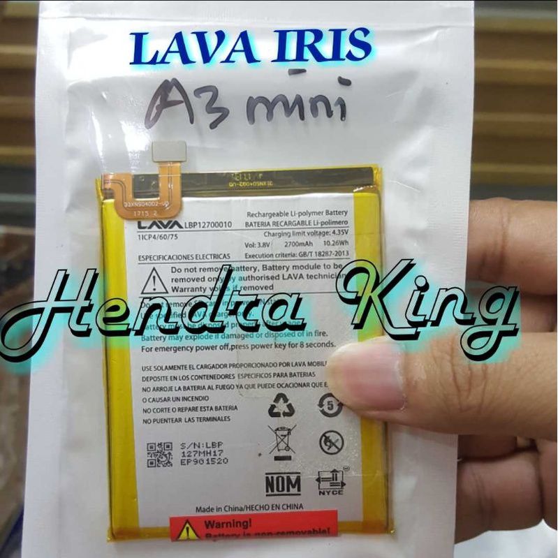 Jual Baterai lava iris A3 mini | Shopee Indonesia