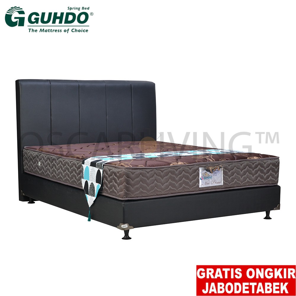 Jual Guhdo Kasur Springbed New Prima Tebal 25 Cm Coklat Spring Bed Set Oreo HB Vadia Hitam ...