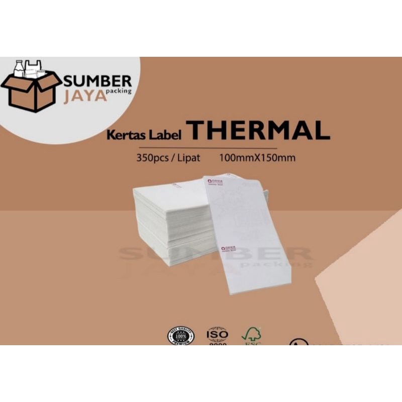 Jual Kertas Cetak Resi Lipat / Label Thermal Model Lipat | Shopee Indonesia