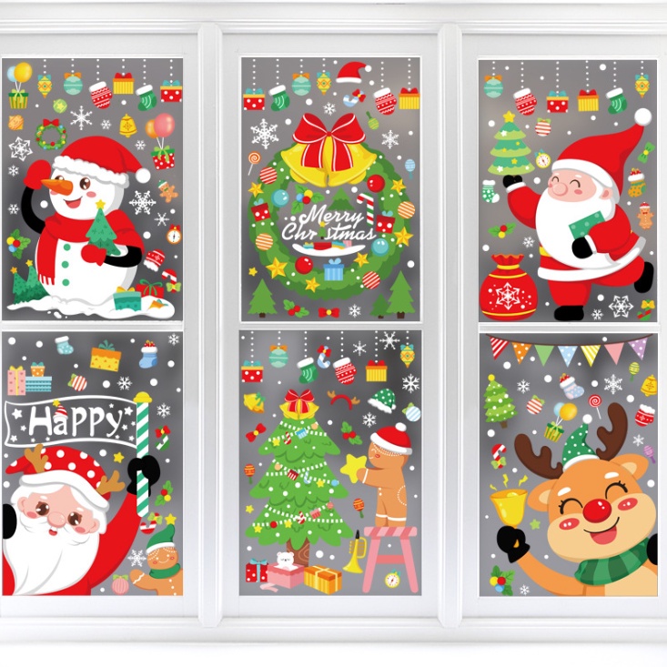 Jual [ORGM] *NATAL* Sticker Dekorasi Sticker Decal PVC Sticker Jendela ...