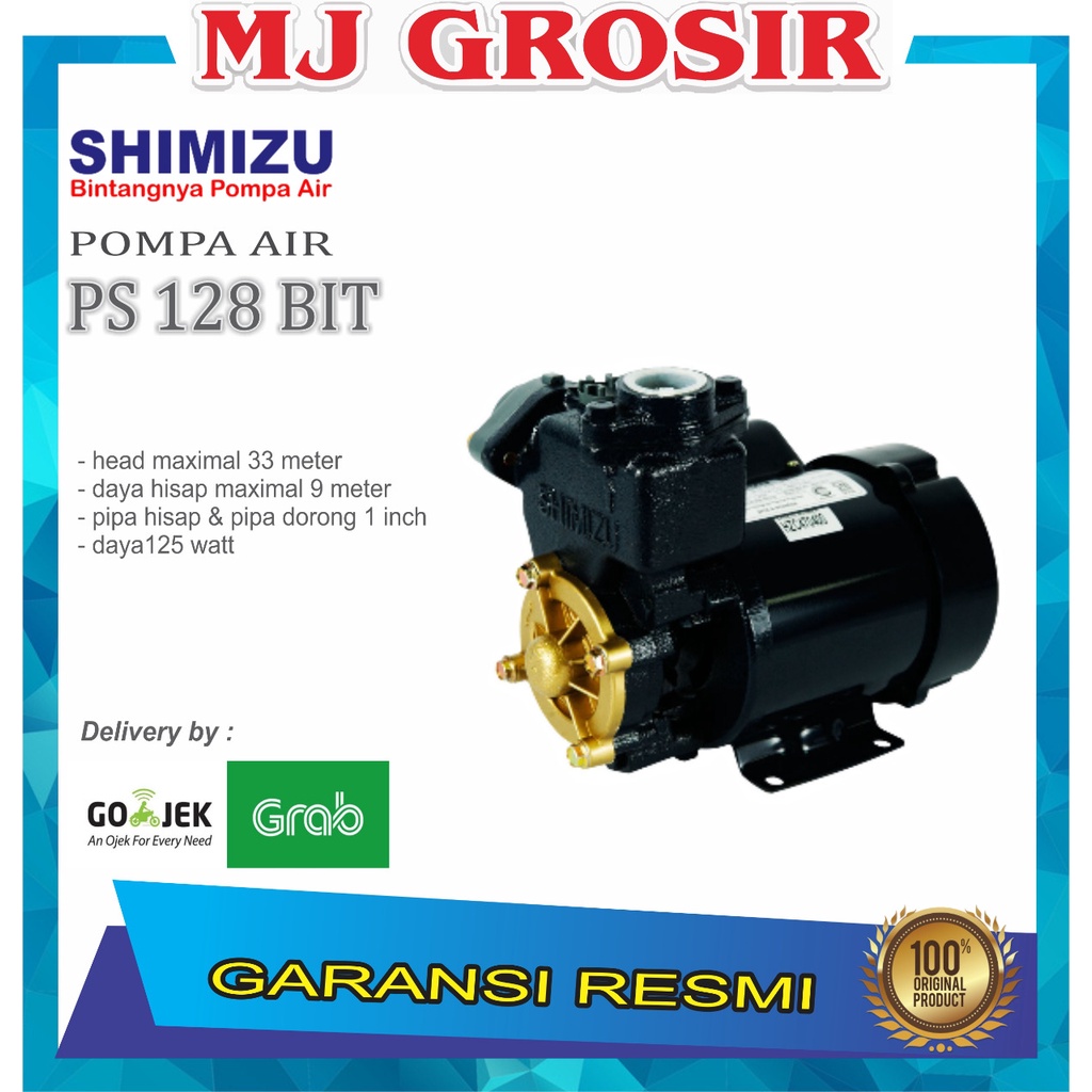 Jual POMPA AIR SHIMIZU PS 128 BIT ALAT PENYEDOT AIR WATER PUMP | Shopee ...