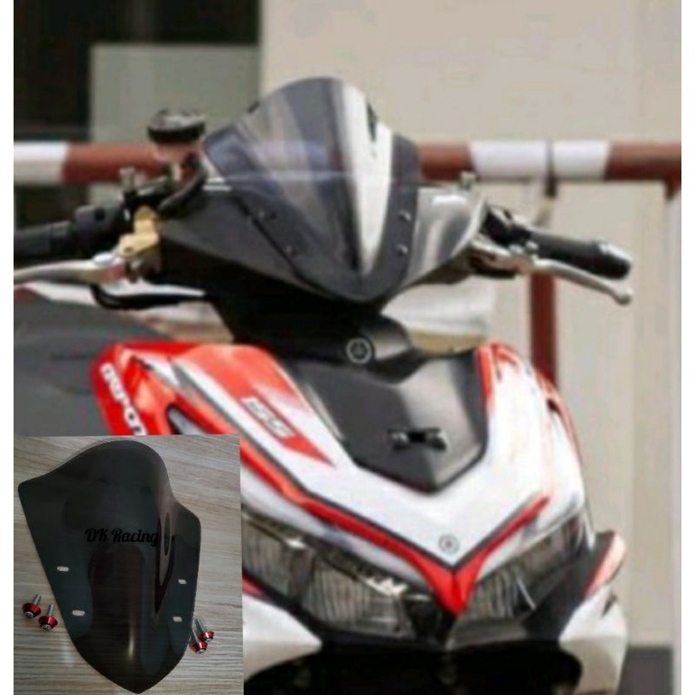 Jual Visor Aerox 155 Old Plus Baut Windshield Aerox 155 NEW Plus Baut ...