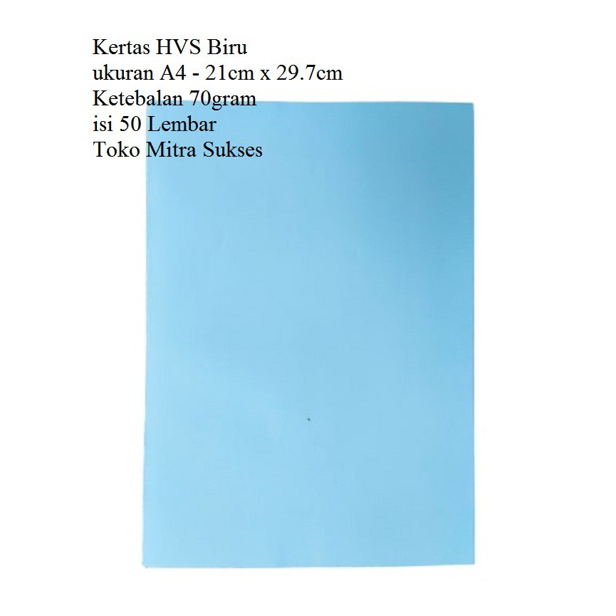 Jual 50 Lembar Kertas HVS Biru A4 70gram | Shopee Indonesia