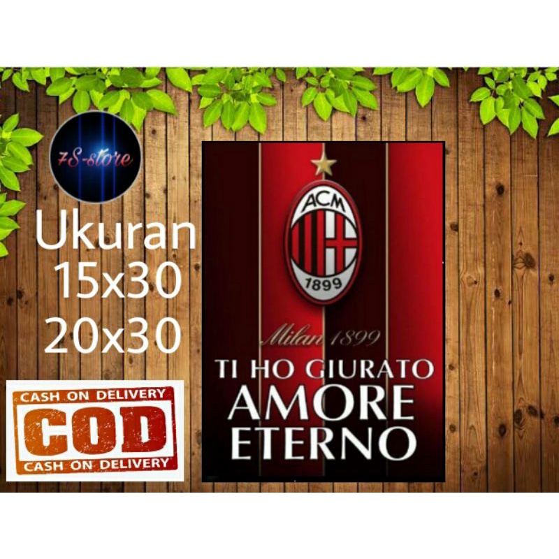Jual hiasan dinding tema ac milan/poster ac milan/kaligrafi/hiasan ...