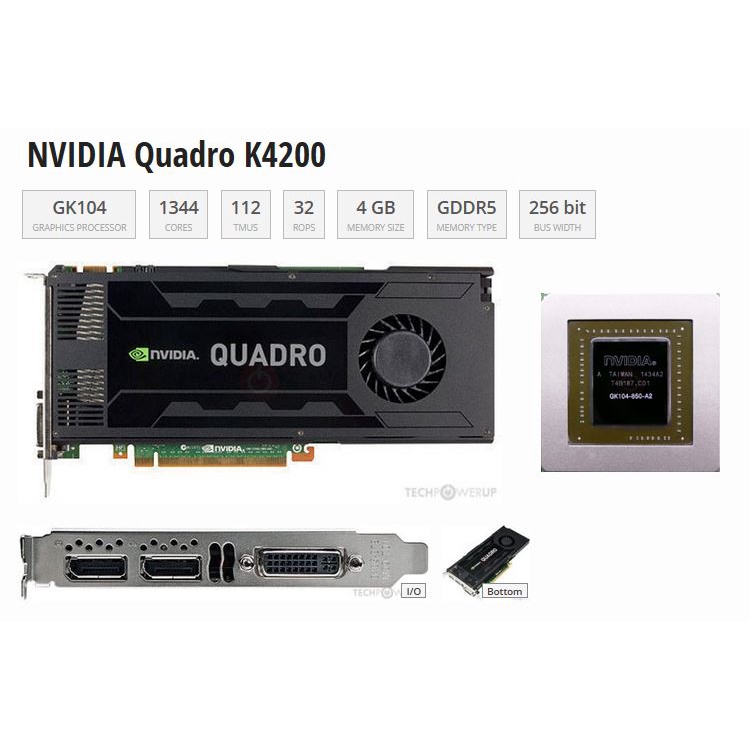 Jual Vga Render Nvidia Quadro K4200 4Gb 256BiT DDR5 (Vga khusus buat Design) | Shopee Indonesia