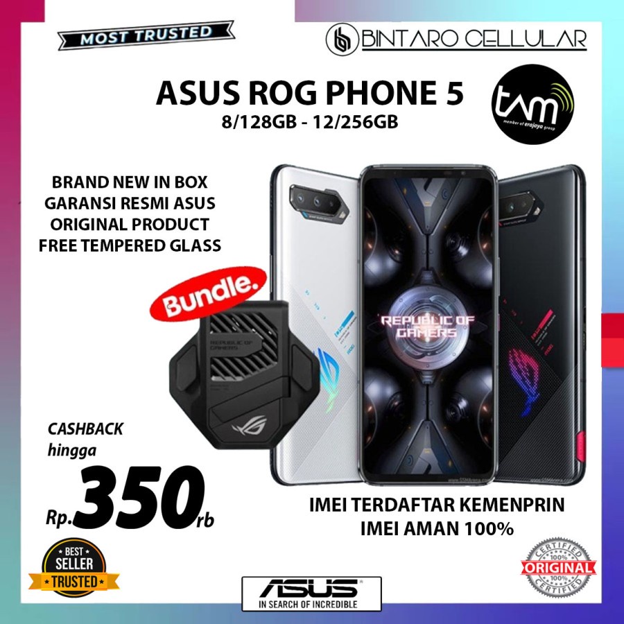 Jual Asus Rog Phone 5 8 128gb 12 256gb 18 512gb Garansi Resmi Tam