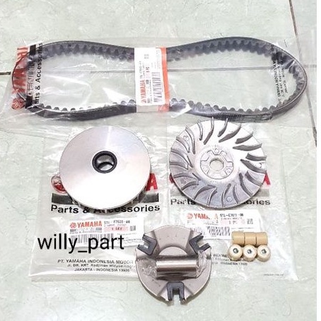 Jual Paket Cvt Van Belt + Rumah Roller Assy Set + Kipas Roller Mio Sporty Mio Smile Mio Soul ...