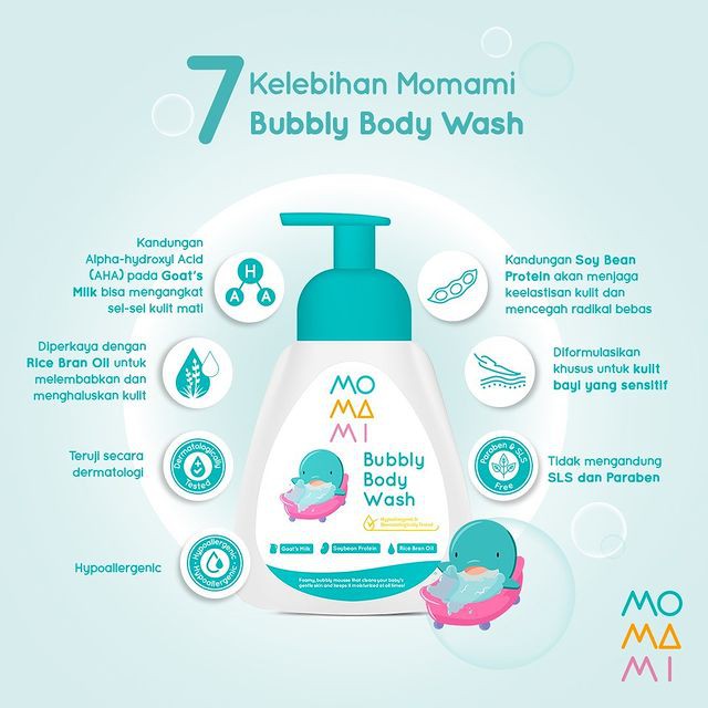 Jual Momami Bubbly Body Wash Baby Bath Foam 250ml | Shopee Indonesia
