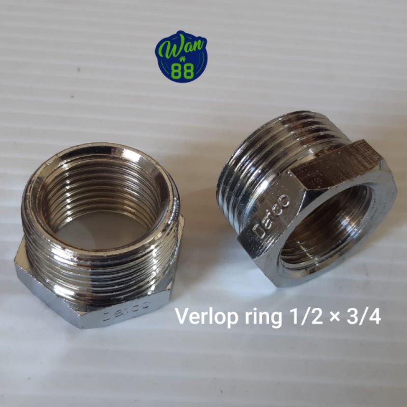Jual Verlop ring 1/2 x 3/4 Daico Kuningan | Shopee Indonesia