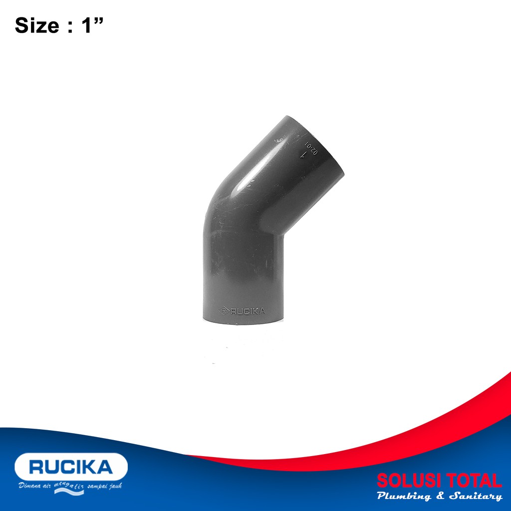 Jual Knee PVC 45 AW 1 Inch Rucika Elbow PVC AW 1" Rucika | Shopee Indonesia