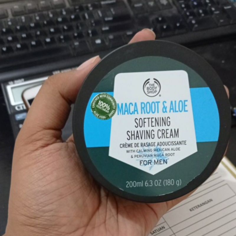 Jual The Body Shop MACA ROOT & ALOE Shaving Cream 200ml | Shopee Indonesia