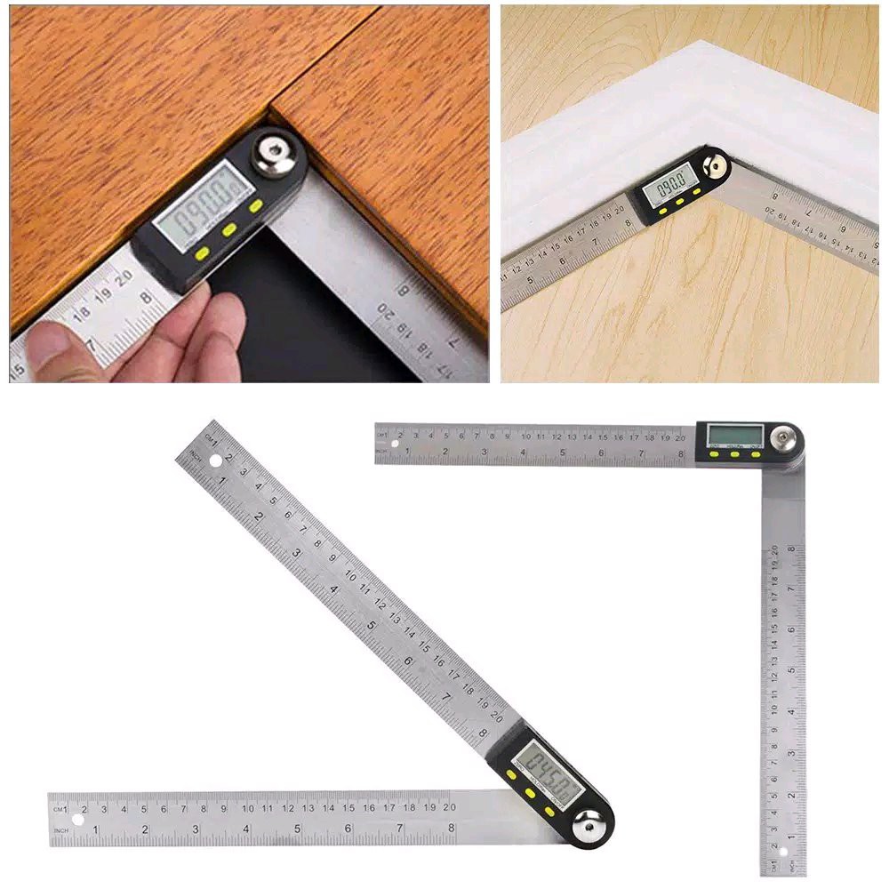 Jual DIGIANGLE Penggaris Busur Derajat Sudut Digital protactor stainles ...