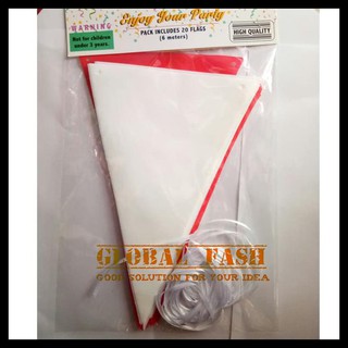 Jual Bendera Segitiga Kain Merah Putih / Bendera Kain Merah Putih/ Hut Ri | Shopee Indonesia