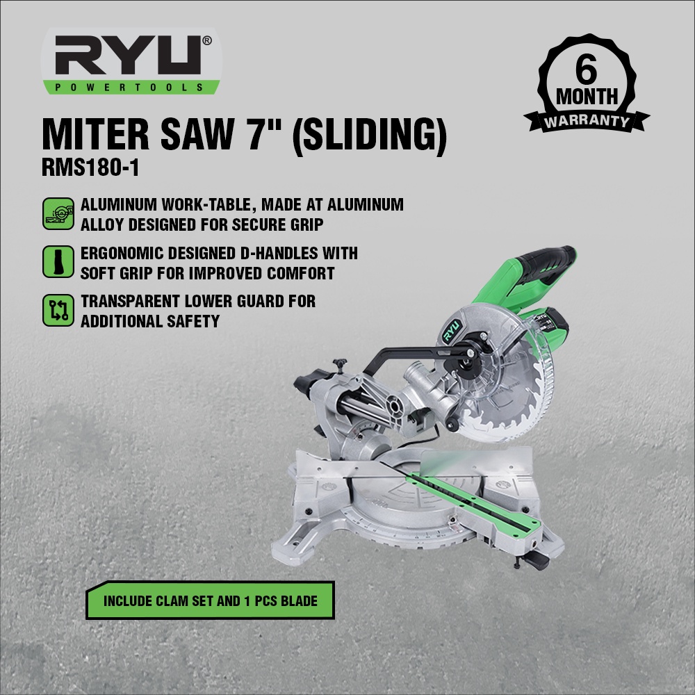 Jual Ryu Miter saw sliding 7 inch - mesin gergaji kayu dan aluminium ...