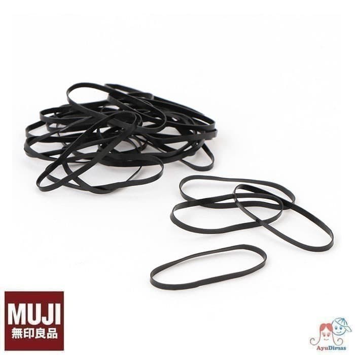 Jual MUJI Fit Rubber Band / hair band - Ikat / Karet Rambut hitam ...