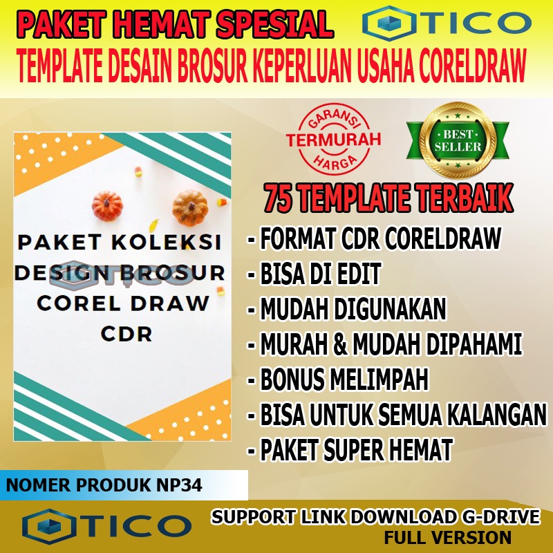 Jual Paket Template Desain Brosur Design Siap Edit Pakai Format CDR ...