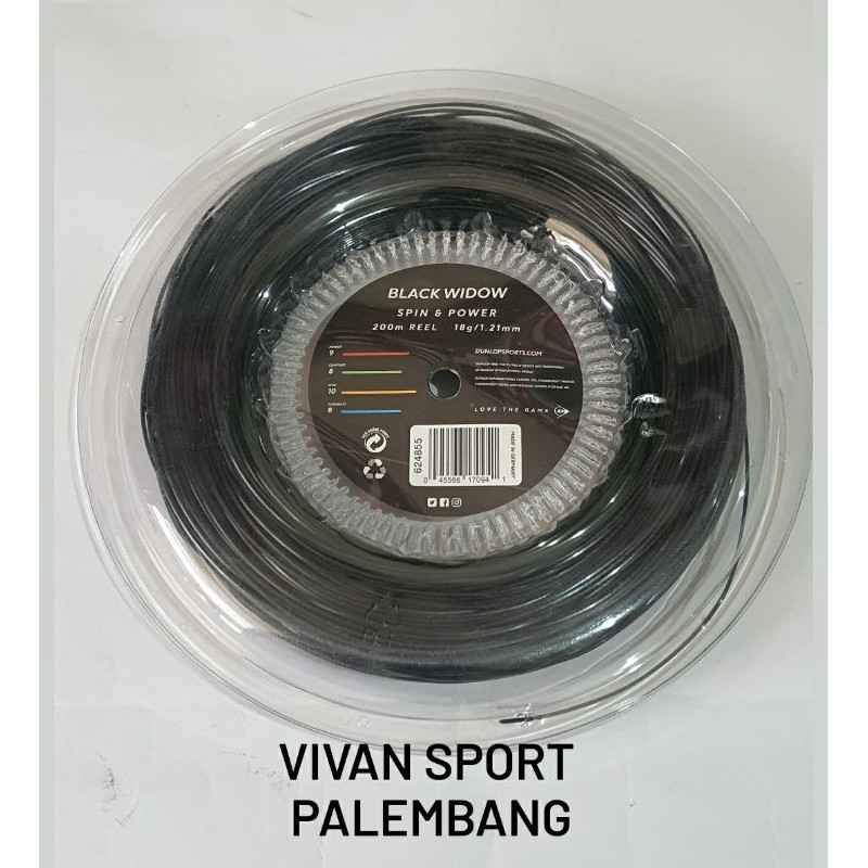 Jual Senar Tennis Dunlop Black Widow Spin & Power | Shopee Indonesia