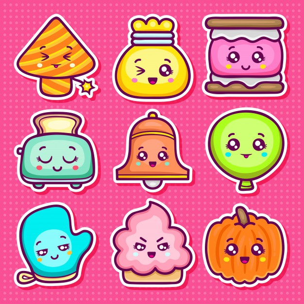 Jual Mini Sticker Tumblr Cute "ICON" Min.Order Kelipatan 2 l Aesthetic ...