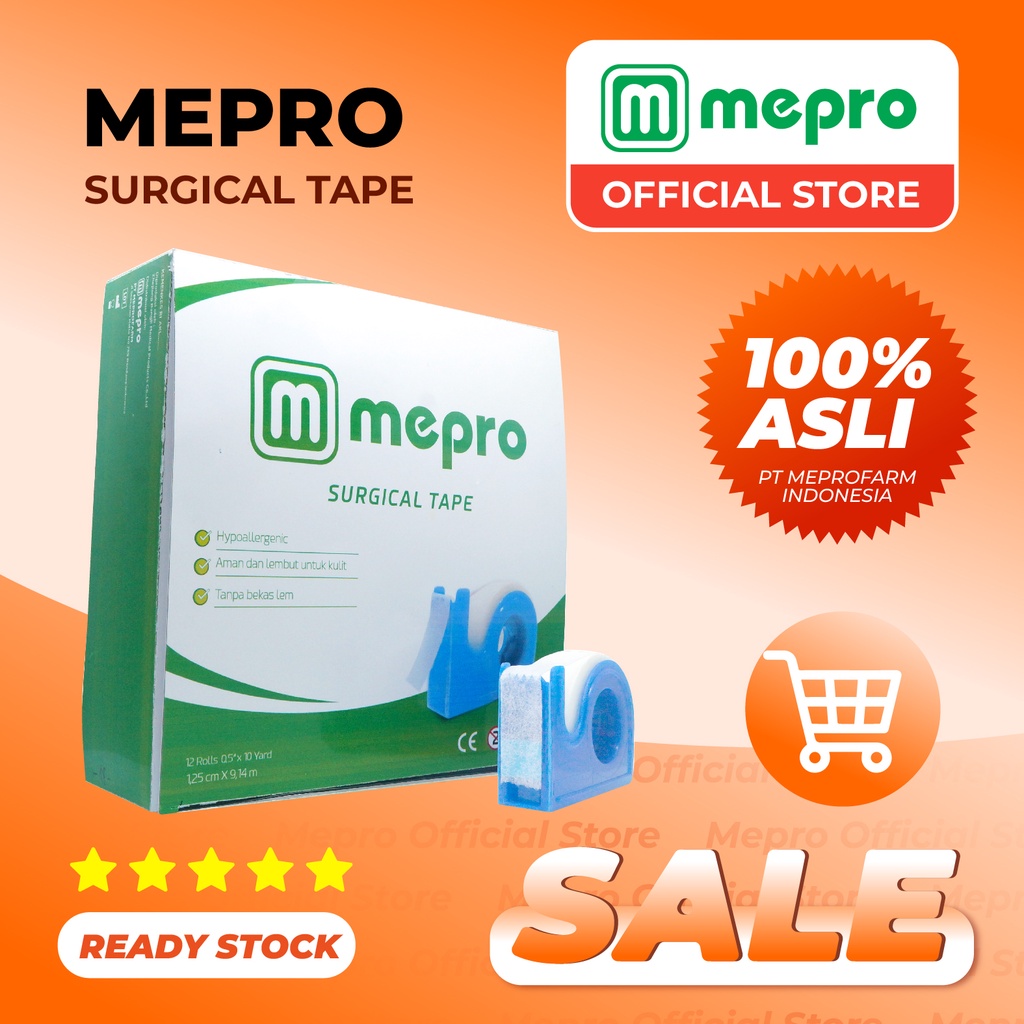 Jual Mepro Surgical Tape 0,5 inch (1,25 cm x 9,14 m) | Shopee Indonesia