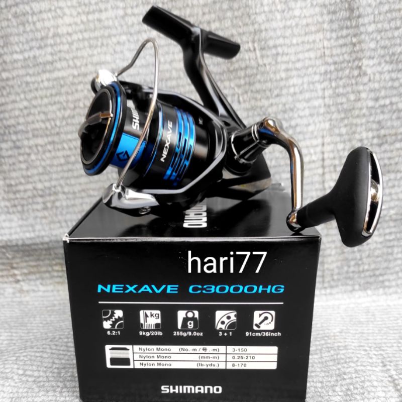 Jual Reel Shimano NEXAVE 1000, 2500 . 4000 HG NEW MODEL 2021 | Shopee Indonesia