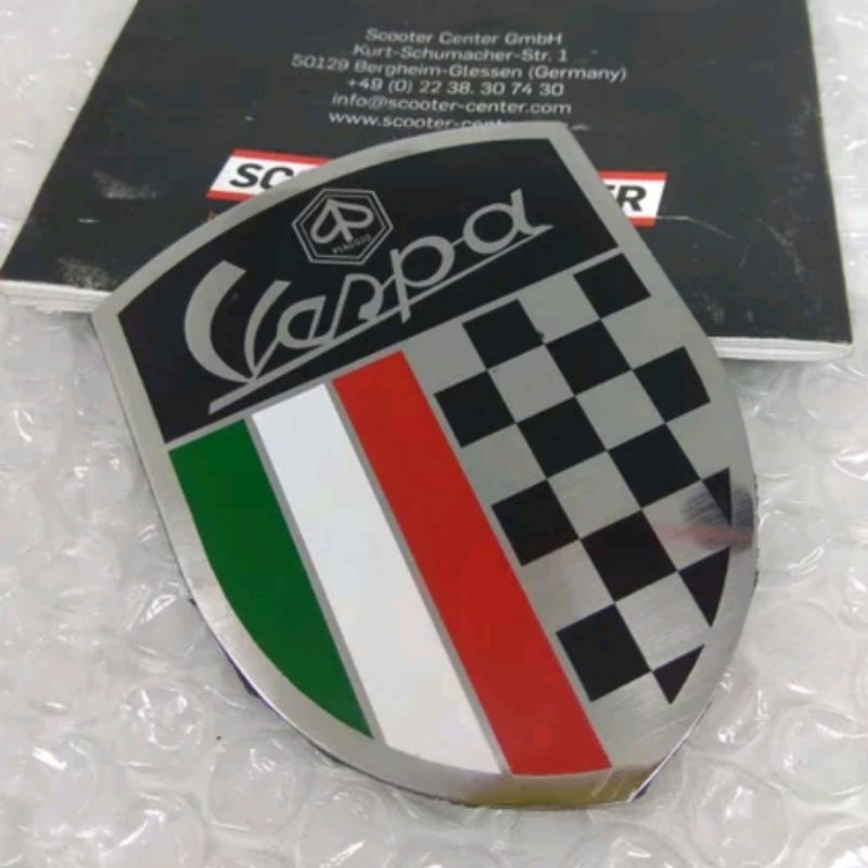 Jual Vespa Badge Emblem Sticker Metal Vespa Toe Ton Italy | Shopee ...