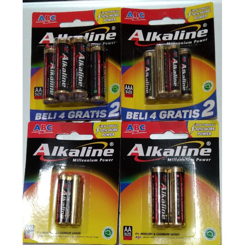 Jual Battery ABC Alkaline size AA dan AAA | Shopee Indonesia