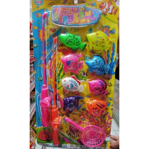 Jual Mainan Pancing ikan Set dengan ikan 8 pcs / Mancing Mania / Toys ...