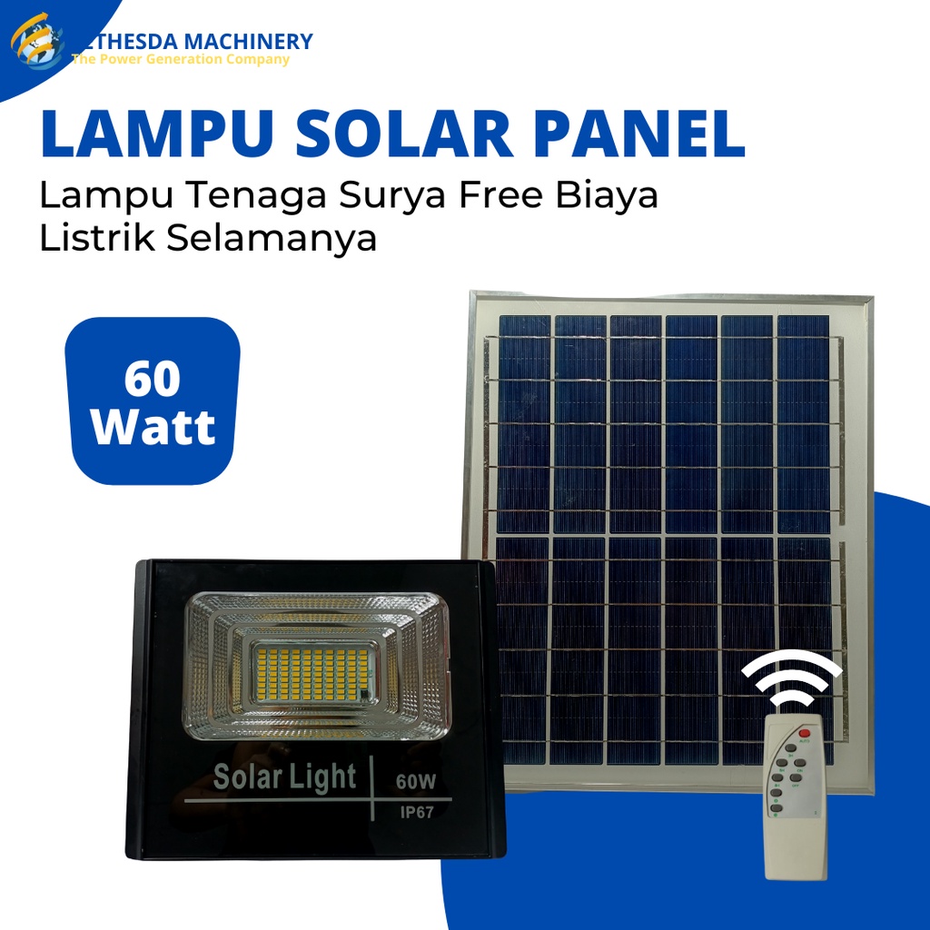 Jual Jual Lampu LED Solar panel Surya 60 Watt | Shopee Indonesia