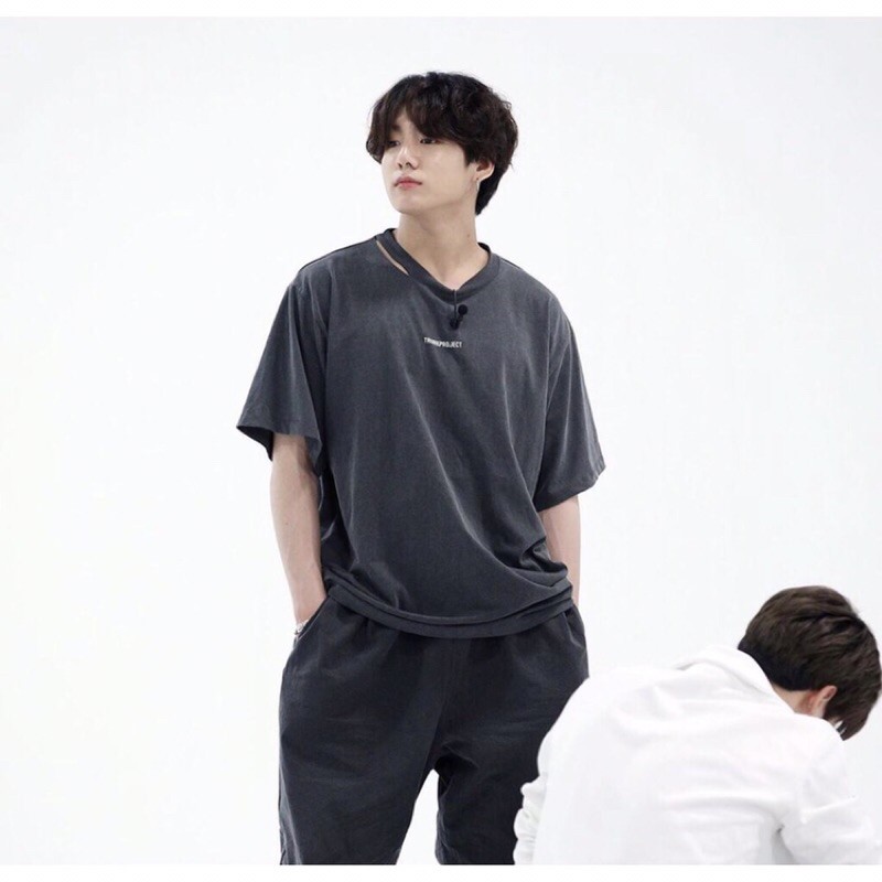Jual (PO KOREA) Trunk Ripped Hole Pigment T-Shirt (BTS Jungkook ...