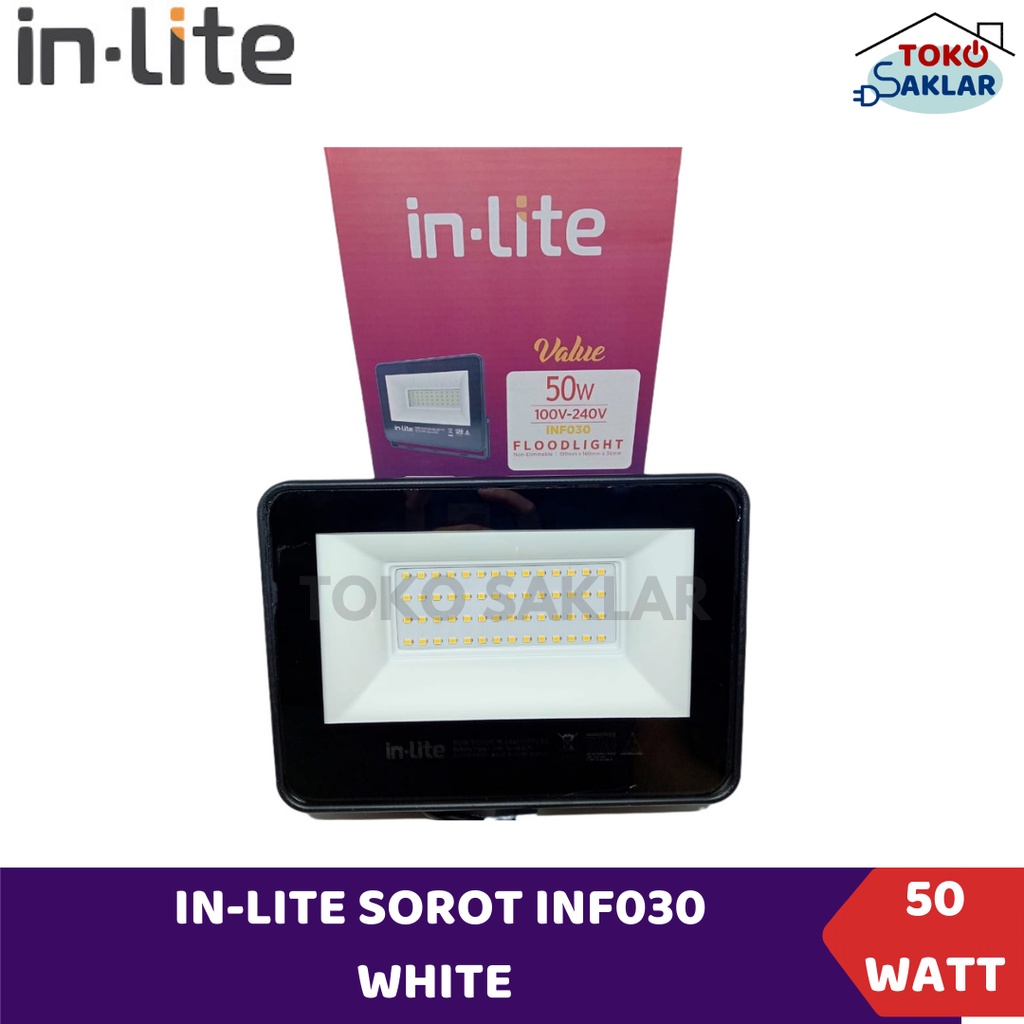Jual Inlite Lampu Sorot 50 Watt LED Inlite Sorot INF030 Floodlight ...