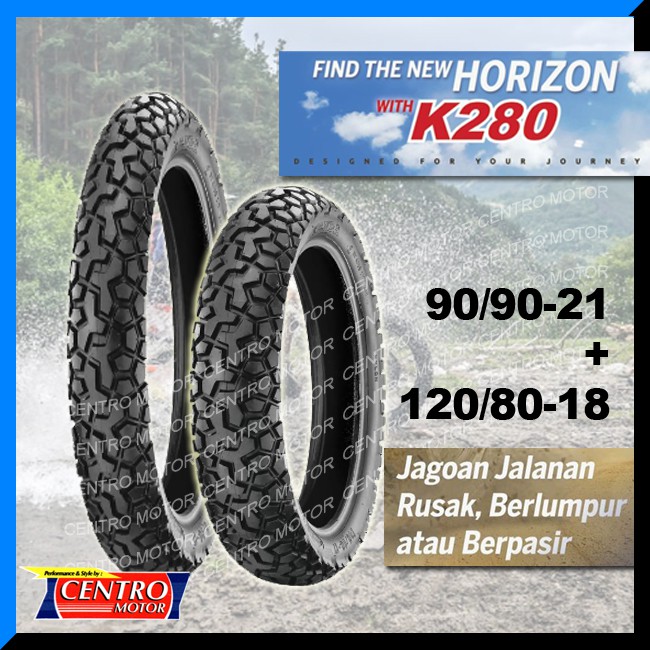 Jual KENDA K280 PAKET 90/90-21+120/80-18.BAN DUAL PURPOSE UNTUK KLX,CRF ...